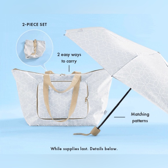 DSW | Bags | Dsw Exclusive Matching Tote Umbrella In Color Greybeige ...